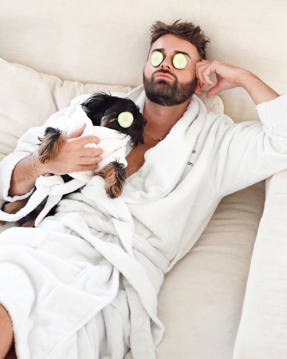 Plush Dog Robe by Dog Threads | Matching Dog & Owner Bath Robe Outfit ...